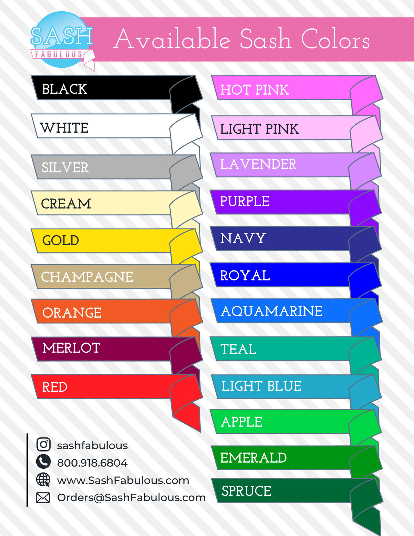 Pageant Sash Style 1 – SashFabulous