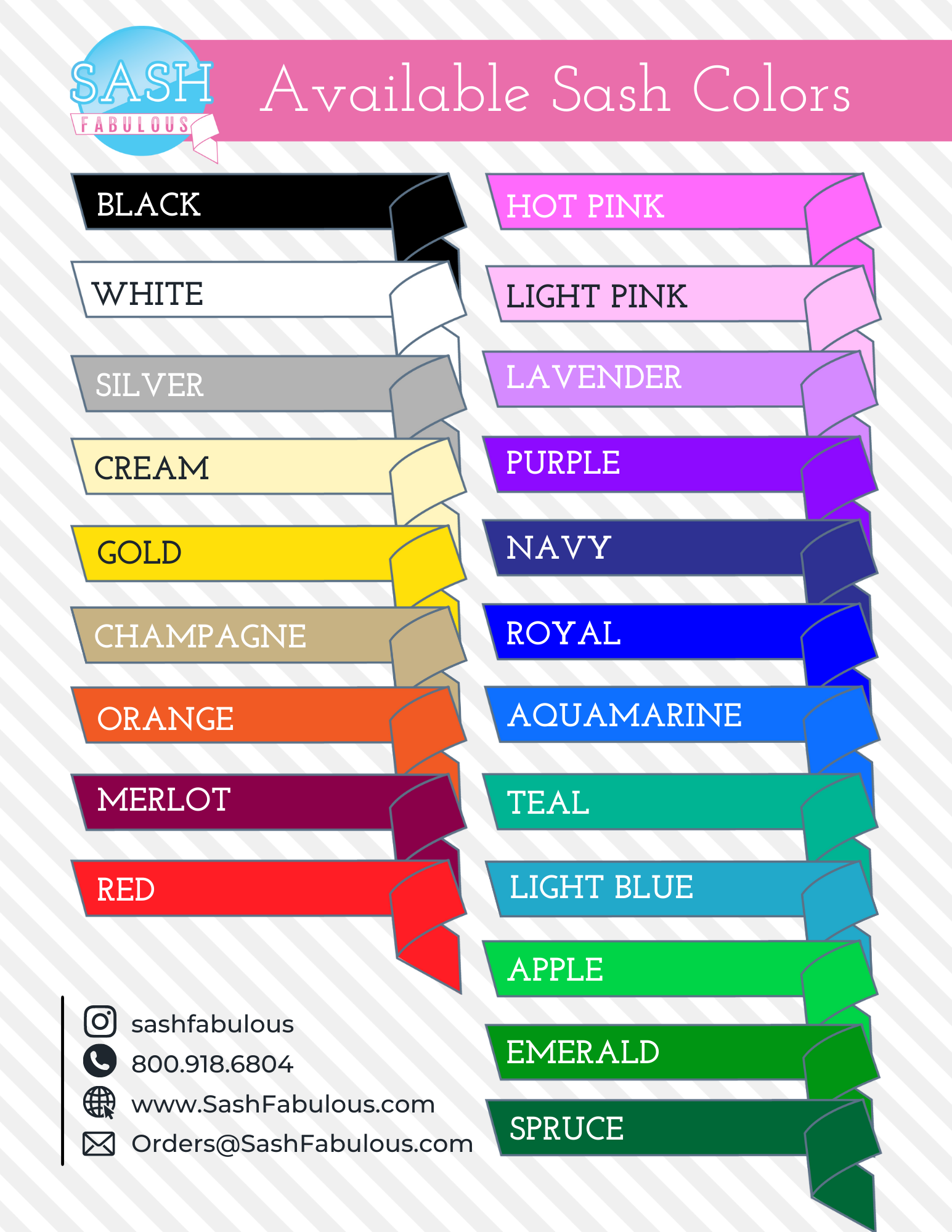 Pageant Sash Style 12 – SashFabulous